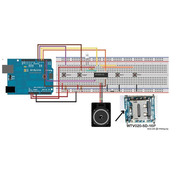 Jual WTV020 WTV020-M01 WTV020M01 MP3 PLAYER VOICE AUDIO MODULE ARDUINO | Shopee Indonesia