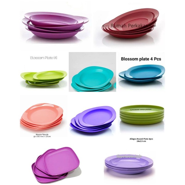 Jual Large deep plate tupperware / blossom plate / piring tupperware ...