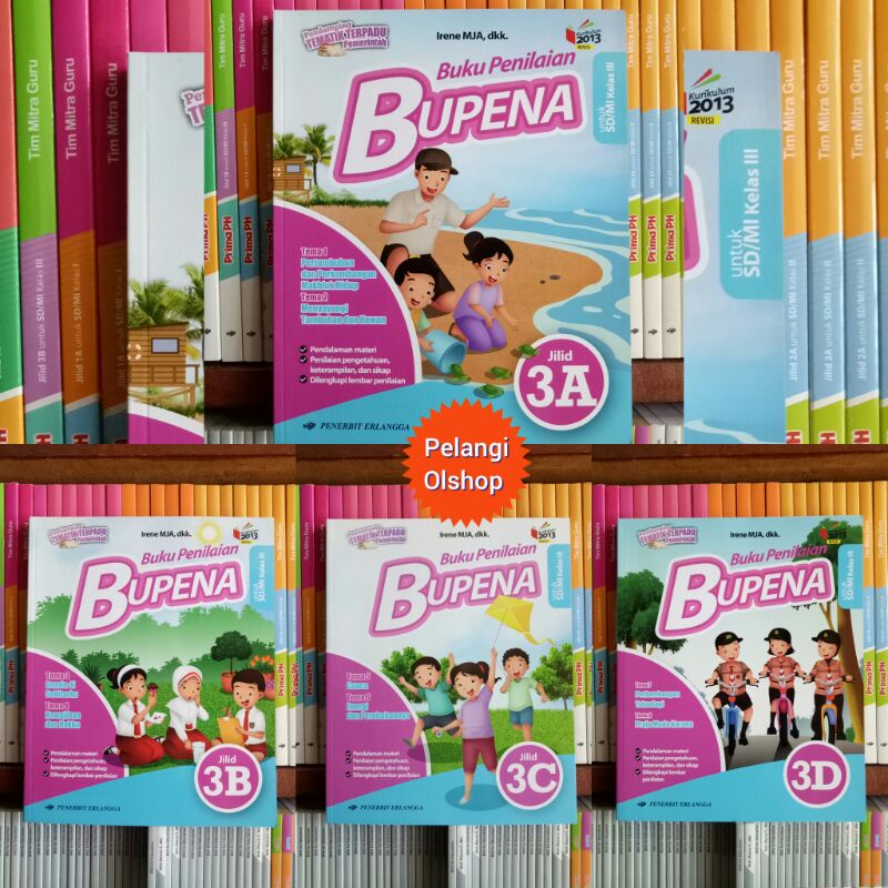 Jual BUKU BUPENA 3A 3B 3C 3D SD/MI KELAS 3 REVISI K13N ERLANGGA ...