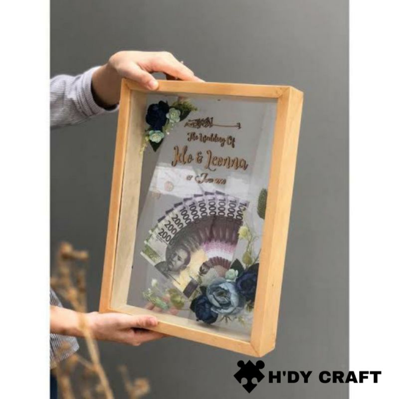 Jual Pigura Frame 3D Kotak Mahar A4 21x30 cm / Bingkai Foto Kayu ...