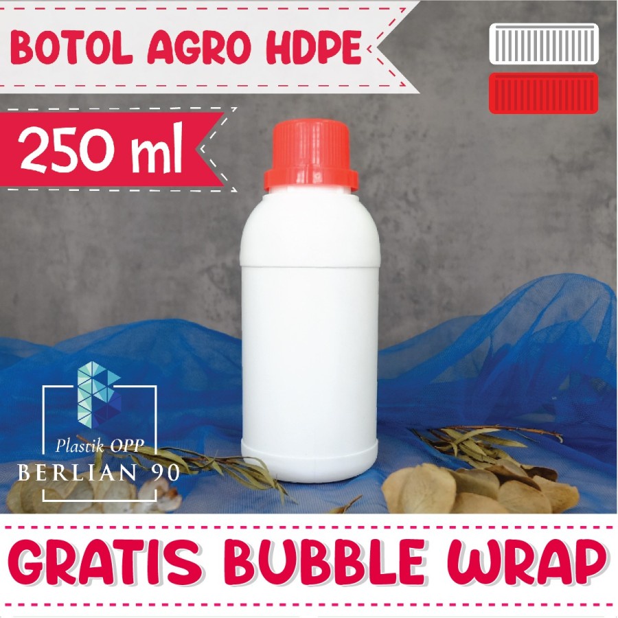 Jual ( ECER ) Botol agro 250 ml / botol labor 250ml / botol HDPE 250ml / botol kapsul 250 gram ...