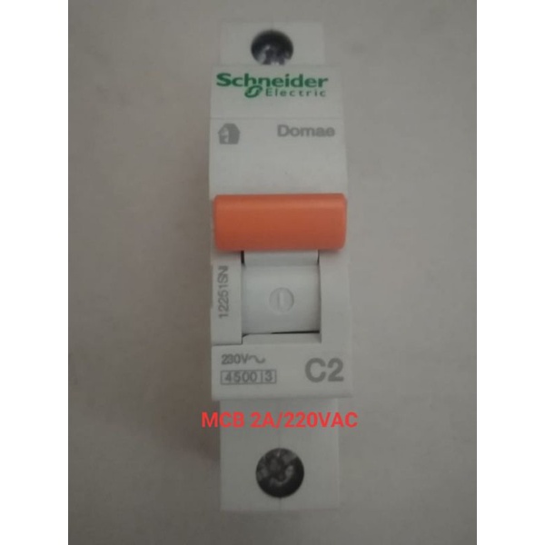 Jual MCB 1 phasa schneider domae 2A/220VAC | Shopee Indonesia