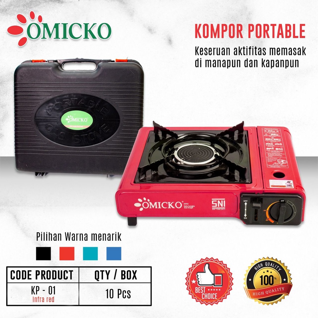 Jual Kompor Gas Portable 2 In 1/ Kompor Portable / Tungku Gas OMICKO ...