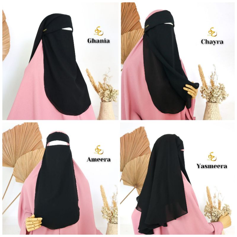 Jual Niqab cadar bandana poni cadar karet ready stok warna hitam by ...