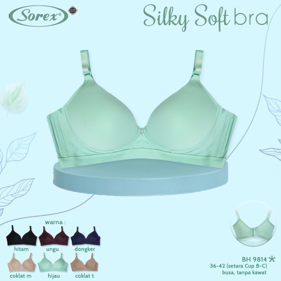 Jual Sorex Bra Cup Besar Tanpa Kawat Busa Kait 3 Setara Cup B-C Silky ...