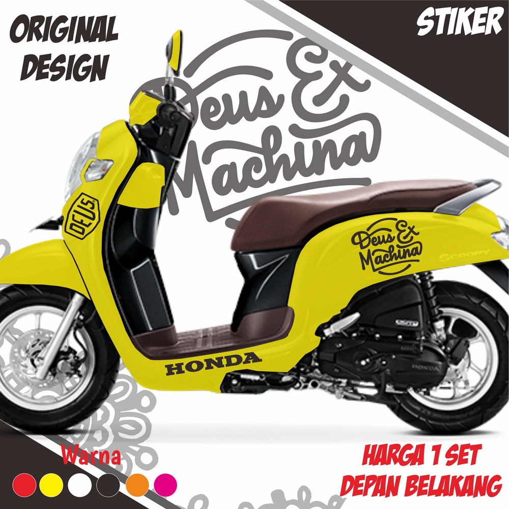 Jual BISA CUSTOM NAMA /Sticker Scoopy DEUS EX MACHINA Satu Set /all ...