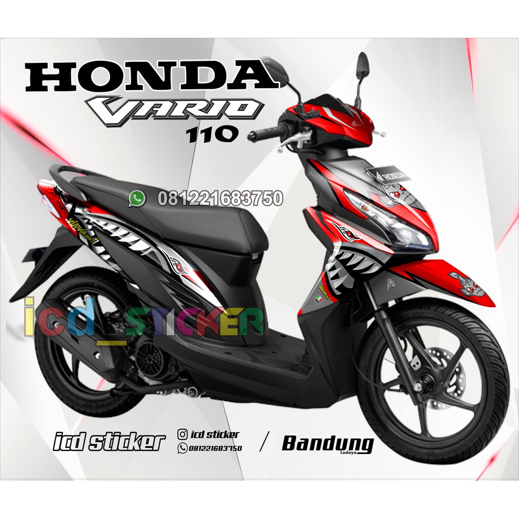 Jual Decal vario 110 shark vario eps fi full body | Shopee Indonesia