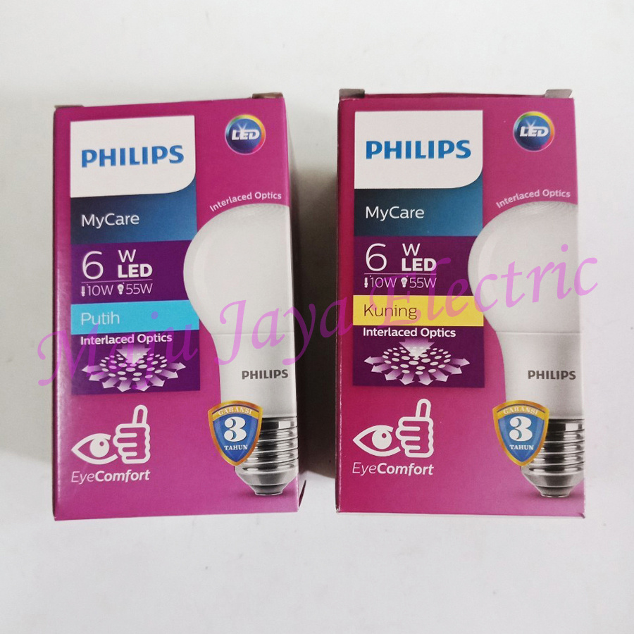 Jual Bohlam Lampu LED Philips 6 w Watt Putih / Kuning 6w 6watt E27 | Shopee Indonesia