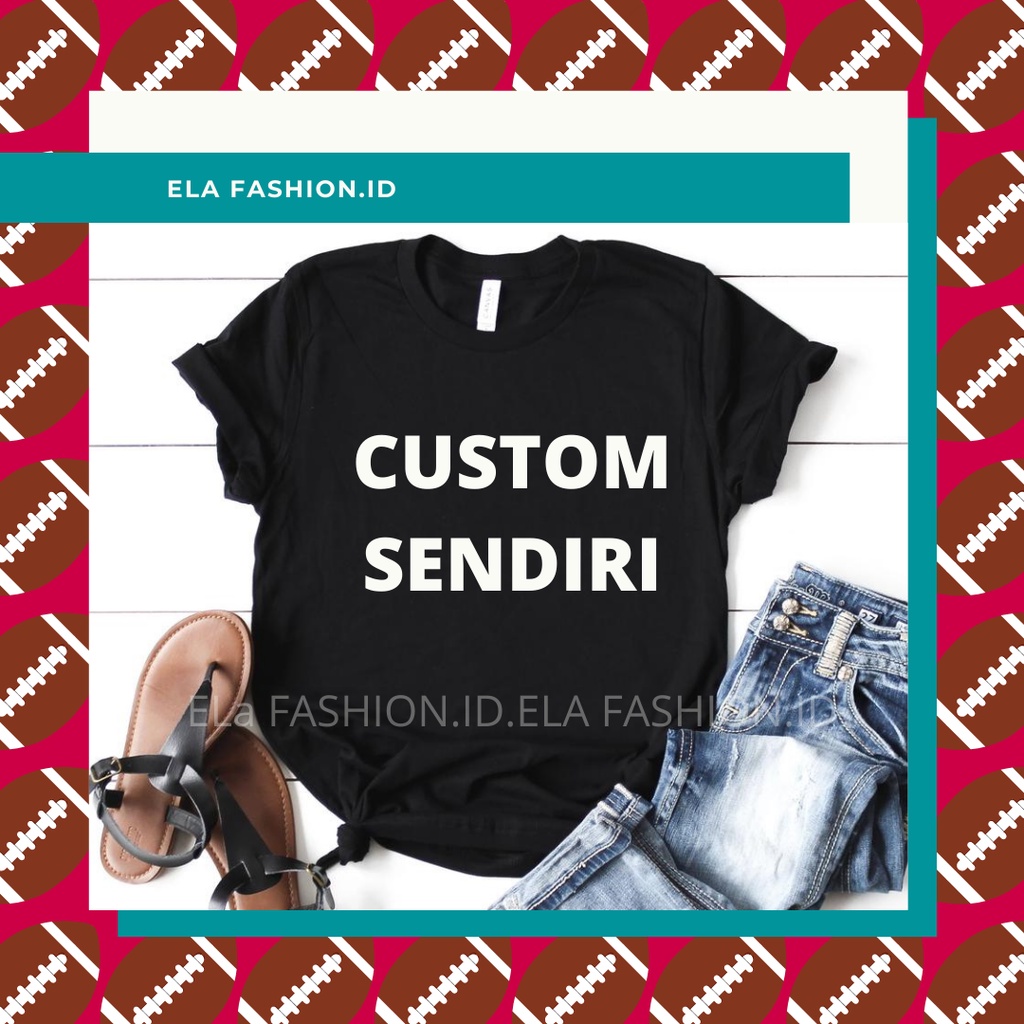 Jual Kaos sablon custom Desain Sendiri / Baju Kaos Sablon Request Foto Gambar Nama Sendiri ...