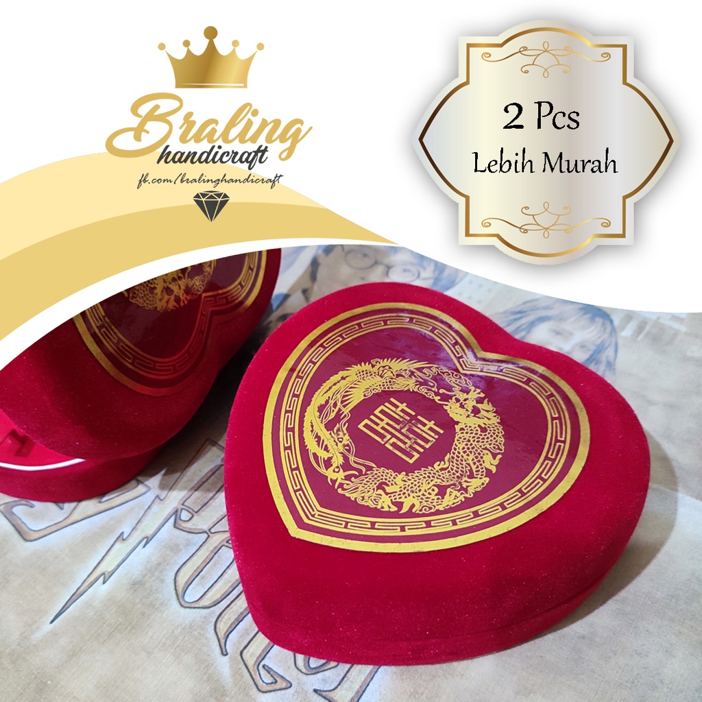 Jual Kotak Tempat Set Perhiasan Bludru Merah Besar Murah Suangsi ...