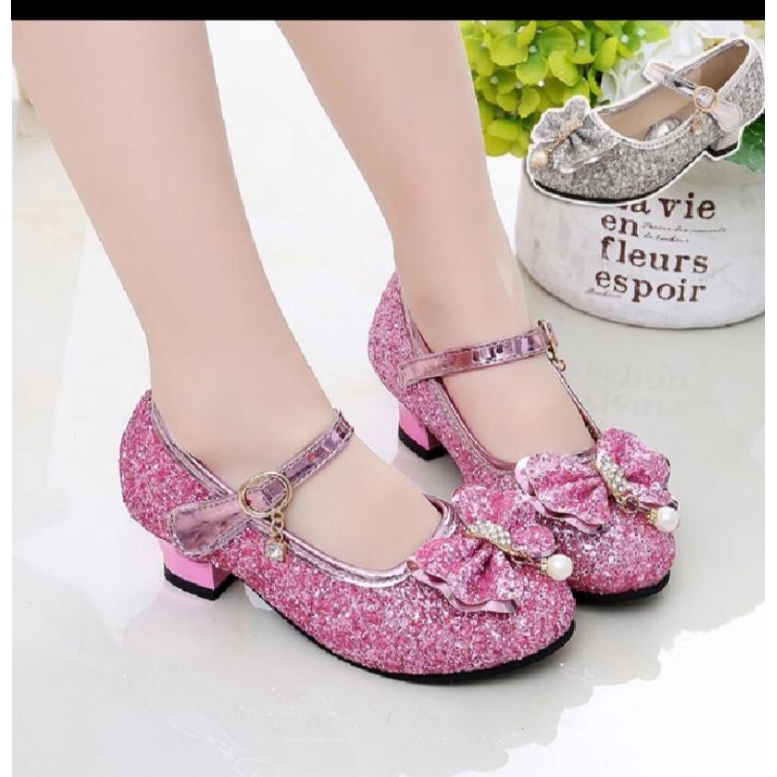 Jual SEPATU PESTA ANAK/SEPATU PRINCESS FROZEN ANAK 26-35/SEPATU HEELS ...