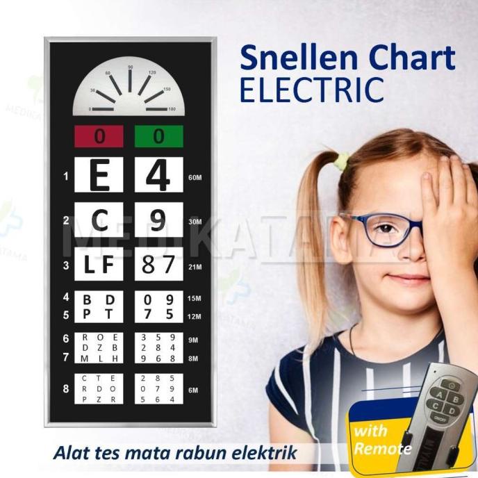 Jual Snellen Chart Elektrik with Remote Alat Baca Tes Mata | Shopee ...