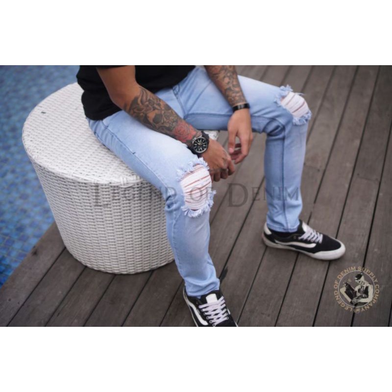 Jual Legend Of Denim Jeans Ripped Brand Original LEGEND | Shopee Indonesia