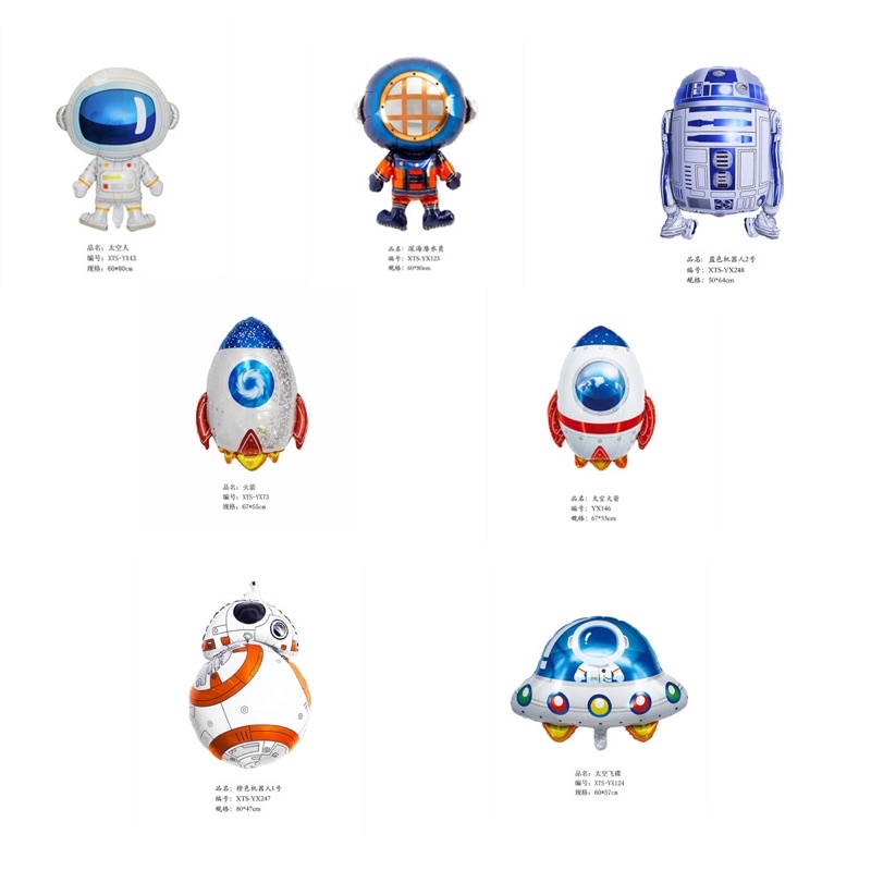 Jual Balon foil karakter astronot roket jumbo | Shopee Indonesia