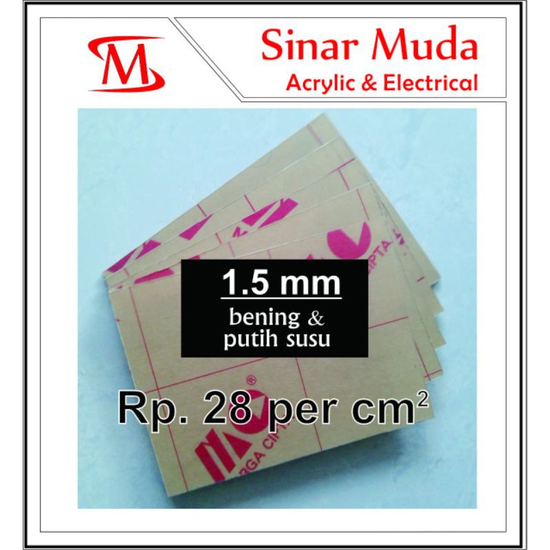 Jual Akrilik Lembaran 1.5mm Bening Putih Susu Ukuran Custom - Mika Acrylic Murah | Shopee Indonesia