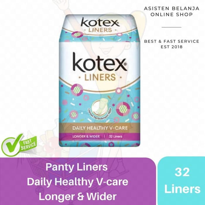 Jual KOTEX Liners Daily Healthy V-Care 32 Pcs Longer & Wider Panty ...