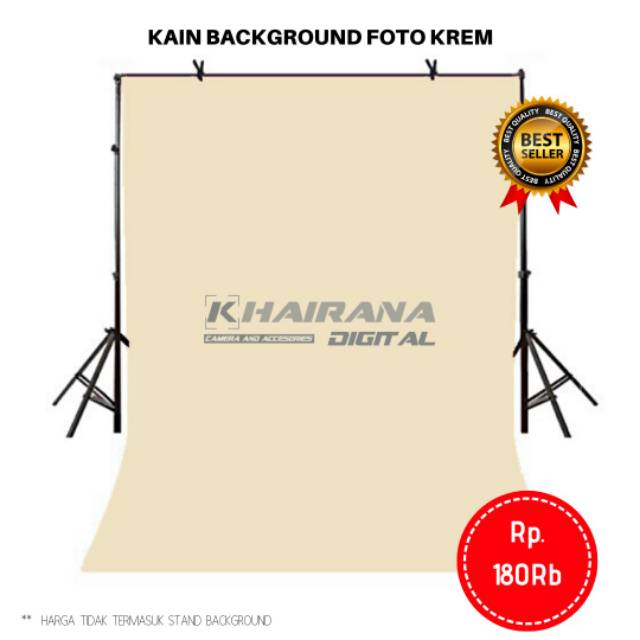 Jual Kain Background Backdrop layar latar Studio Foto 3Meter -KREM ...