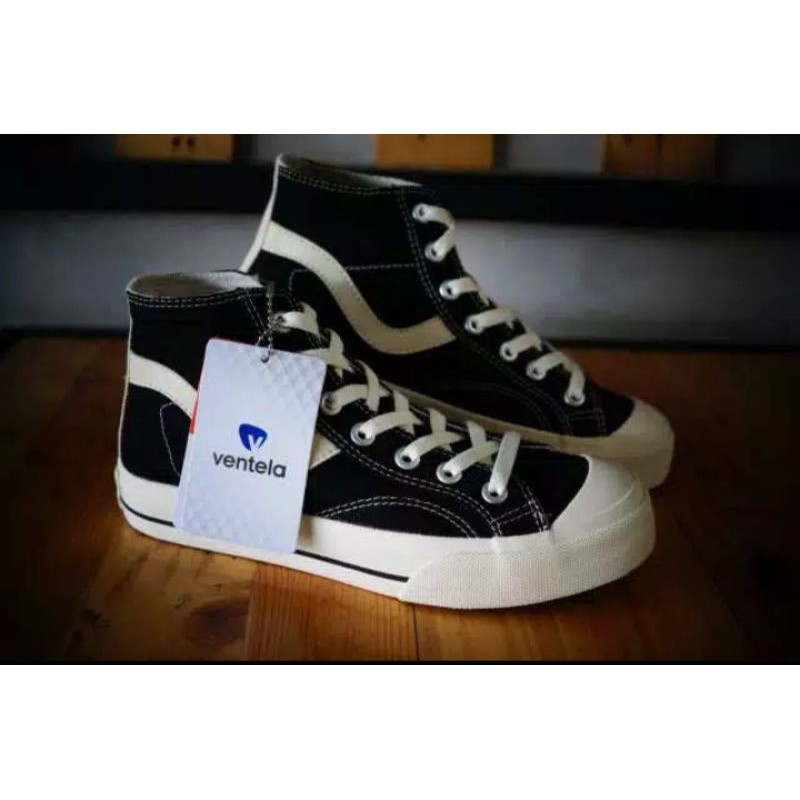 Jual VENTELA PUBLIC HIGH BLACK NATURAL/ventela public/ventela original/sepatu ventela original ...