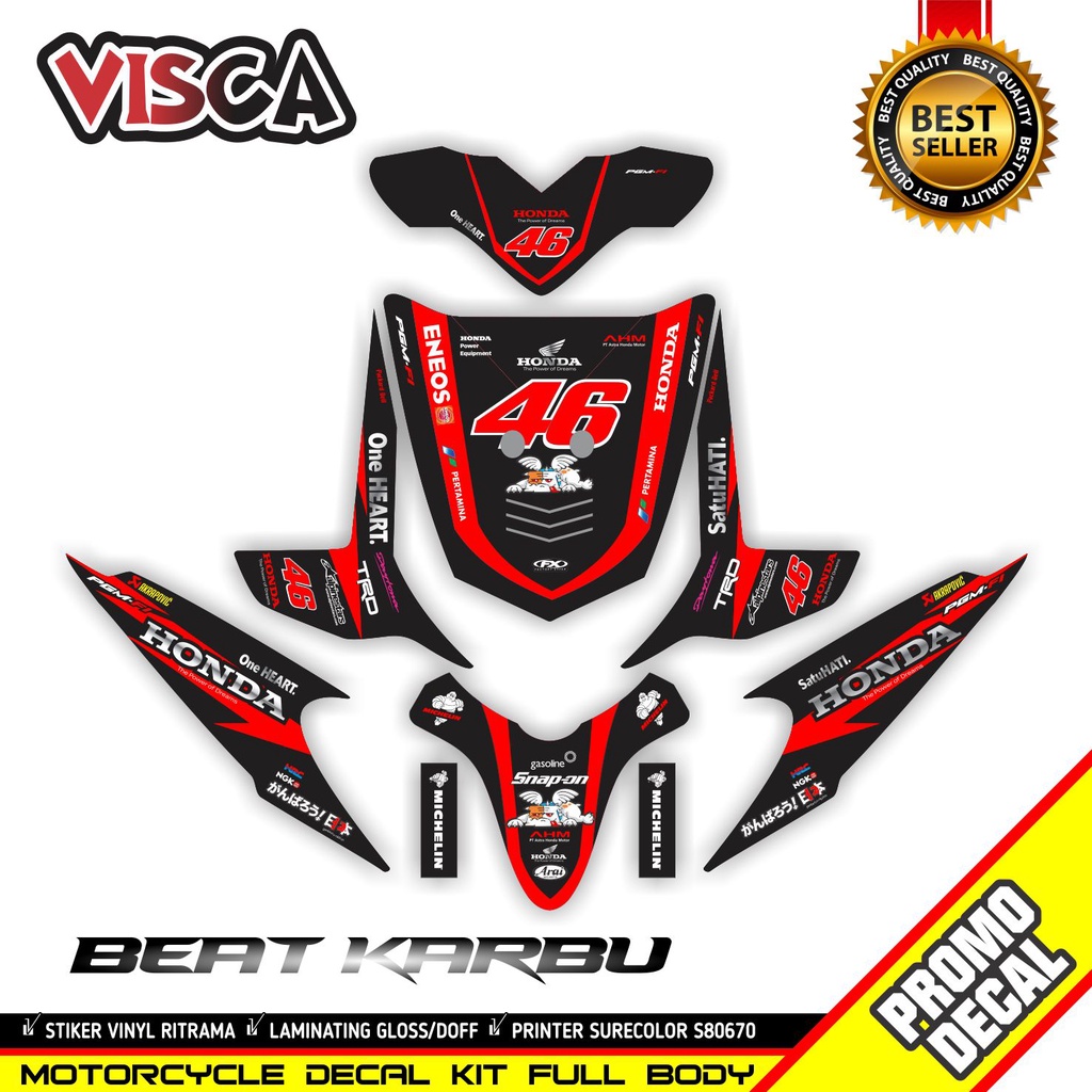 Jual Decal Beat Karbu Full Body Stiker Beat Karbu Full Body Striping ...