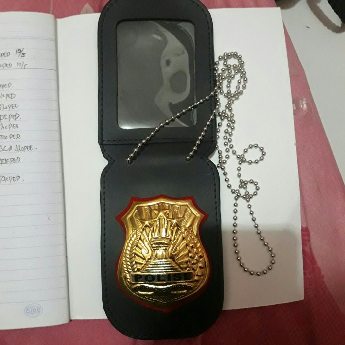 Jual Dompet Name tag / kalung polisi lis merah | Shopee Indonesia