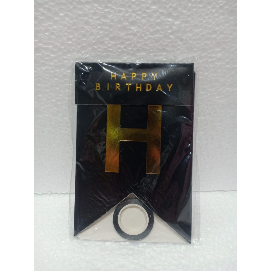 Jual BANNER tulisan HAPPY BIRTHDAY bentuk SEGI LIMA (free tali pita ...