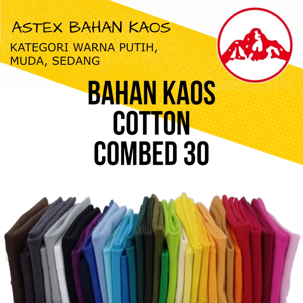 Jual Kain Cotton Combed Premium 30s Per 1 KG Warna Putih, Muda, Sedang ...