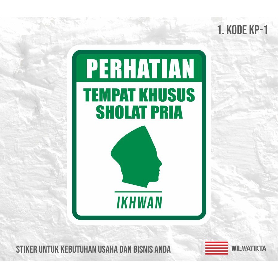 Jual Sticker Safety Sign Tempat Sholat Pria dan Wanita | Shopee Indonesia