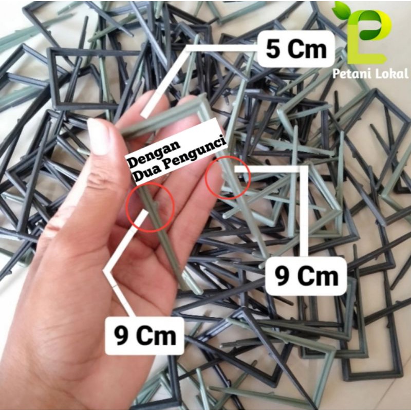 Jual Penjepit Mulsa/Tusuk Mulsa /Pasak Pengganti Bambu Isi 1 kg -+ 230 ...