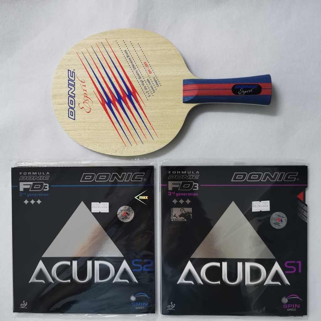 Jual DONIC - Bat pingpong Donic Carbon Esprit + karet Acuda Set | Shopee Indonesia