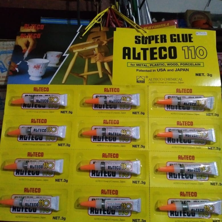 Jual Lem Alteco 110 - Super Glue Japan 3gr - harga satuan original JAPAN | Shopee Indonesia