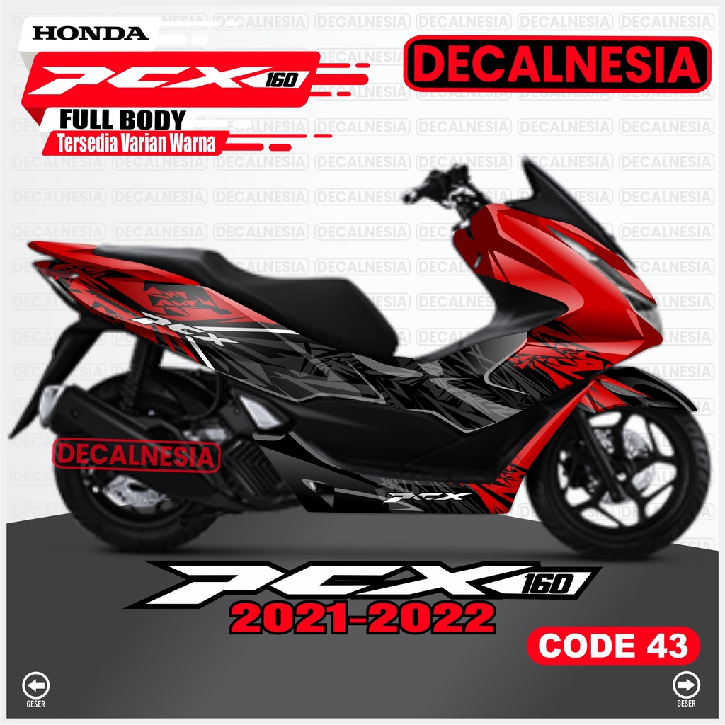 Jual Decal PCX 160 Full Body Stiker New 2021 2022 Motor Honda Sticker ...