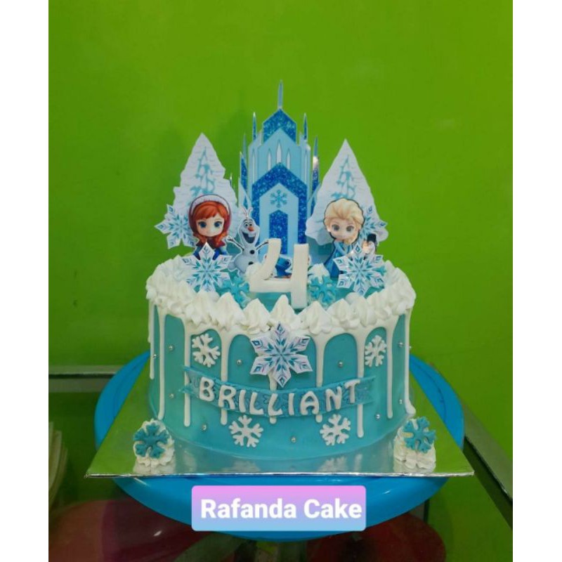 Jual Topper kue ulang tahun toper ultah Frozen elsa ana custom nama ...