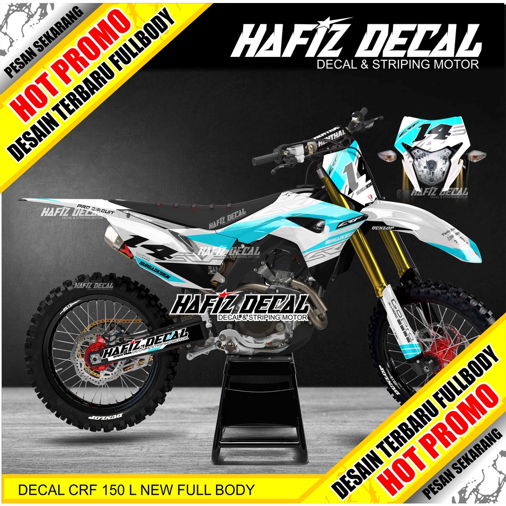 Jual DECAL CRF 150 L FULL BODY, DECAL CRF, STIKER CRF, STICKER CRF 150L ...