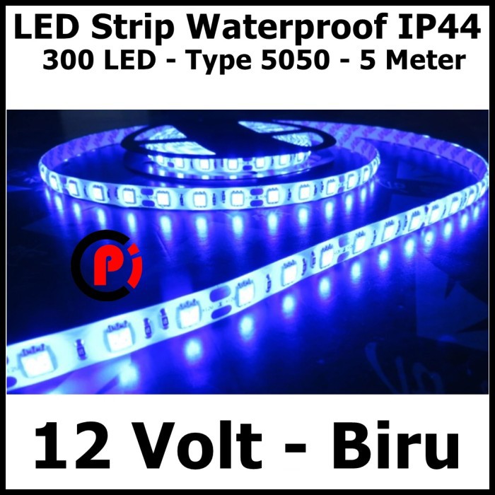 Jual Lampu LED Strip 5050 IP44 12V OUTDOOR 12 V Ledstrip IP 44 Biru ...