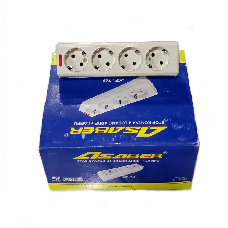 Jual Paket Hemat !! 6 Pcs Stop Kontak Arde Tanpa Kabel 4-3-2 Lubang ...