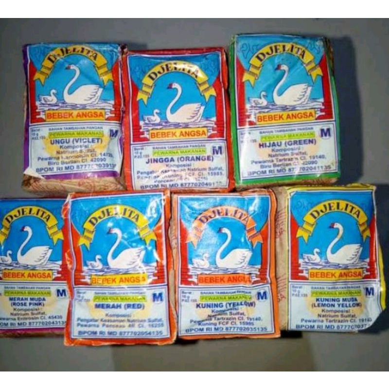 Jual Pewarna Makanan Bubuk Cap Angsa/Gincu Makanan/Pewarna Bubuk Kaleng ...