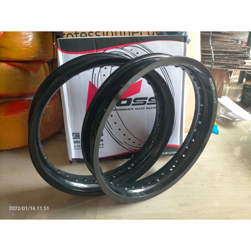 Jual velg Rossi ring 17 uk 215/250 hitam glossy/mengkilap | Shopee ...