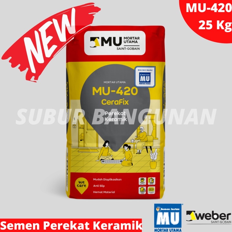 Jual MU420 Mortar Utama MU 420 Cerafix Semen Perekat Keramik 25 Kg MU ...