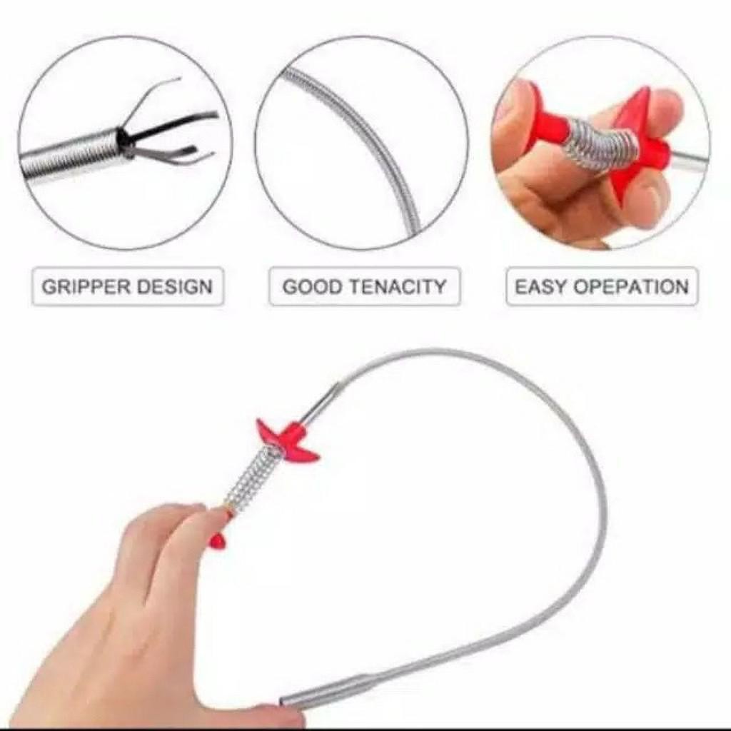 Jual Kawat Pembersih Saluran Air Pipa Wastafel Kawat Penjepit Kotoran | Shopee Indonesia