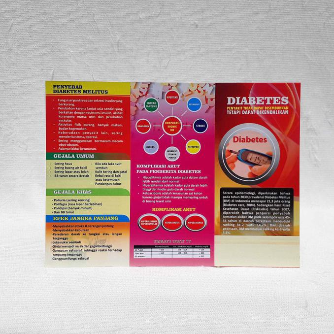 Jual Leaflet / Brosur DM (Diabetes Mellitus) - Paket Isi 25 PRODUK ...