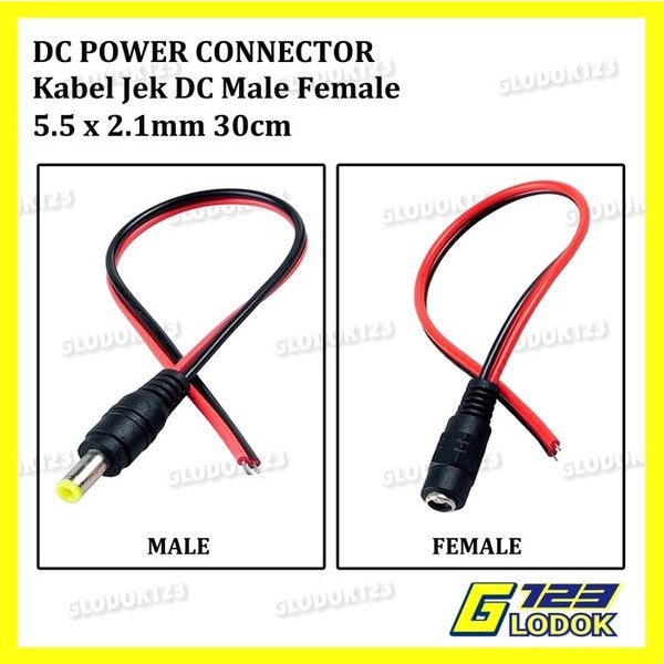 Jual Kabel Jack Jek DC 12V Power Supply Male Female Konektor Adaptor ...