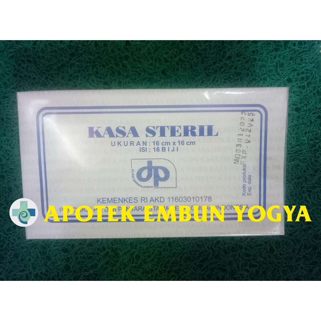 Jual Kasa Steril 16 x 16 DP Biru - Kasa Isi 16 Lembar - Apotek Embun ...