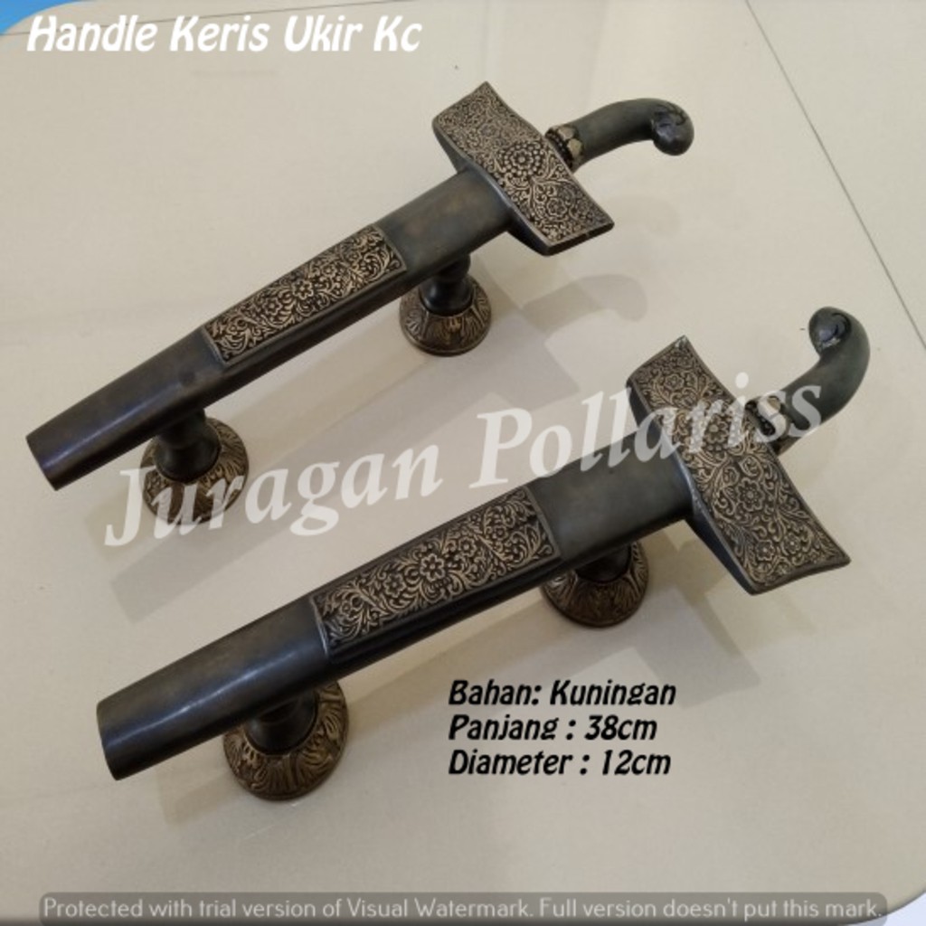 Jual Tarikan Handle Pintu Keris Kuningan Antik Rumah Gebyok Minimalis ...