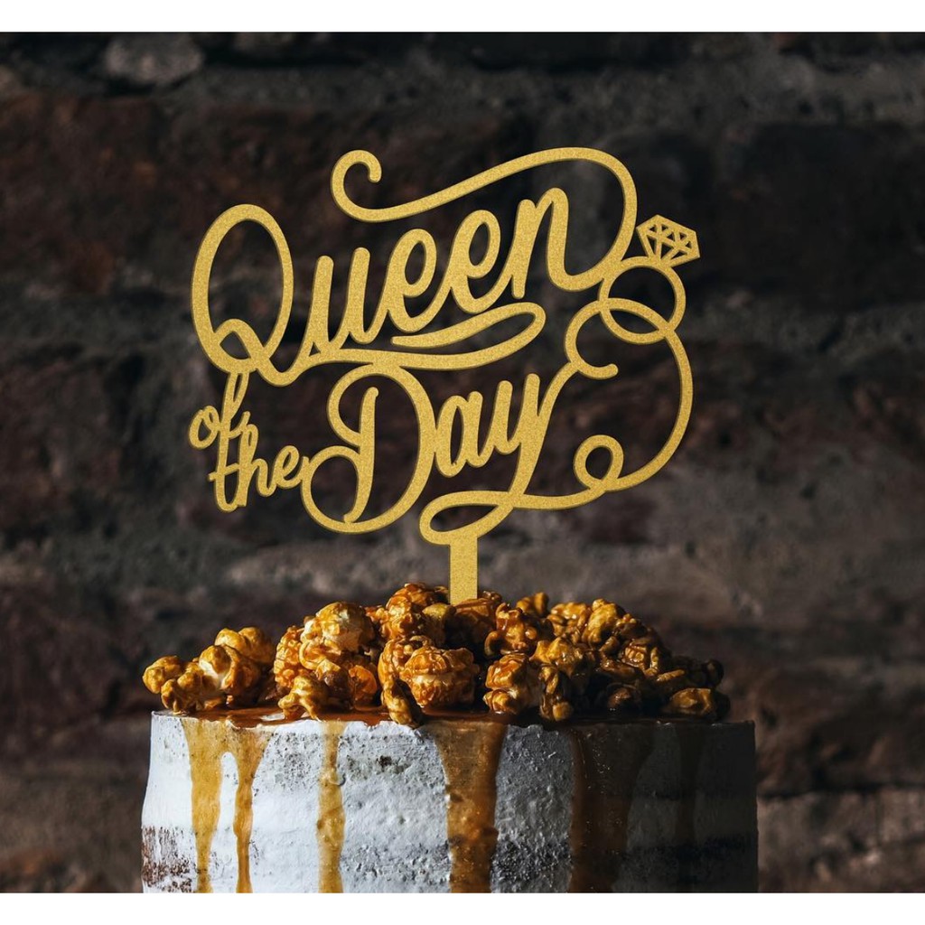 Jual Queen of the Day Acrylic Cake Topper | Shopee Indonesia