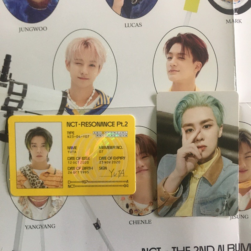 Jual PHOTOCARD NCT 2020 DEPARTURE KUN & ID CARD YUTA | Shopee Indonesia
