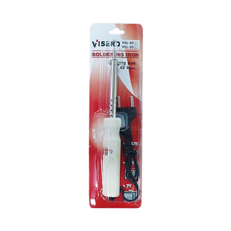 Jual Solder Kayu VISERO 40W Biasa | Solder Gagang Kayu | Shopee Indonesia