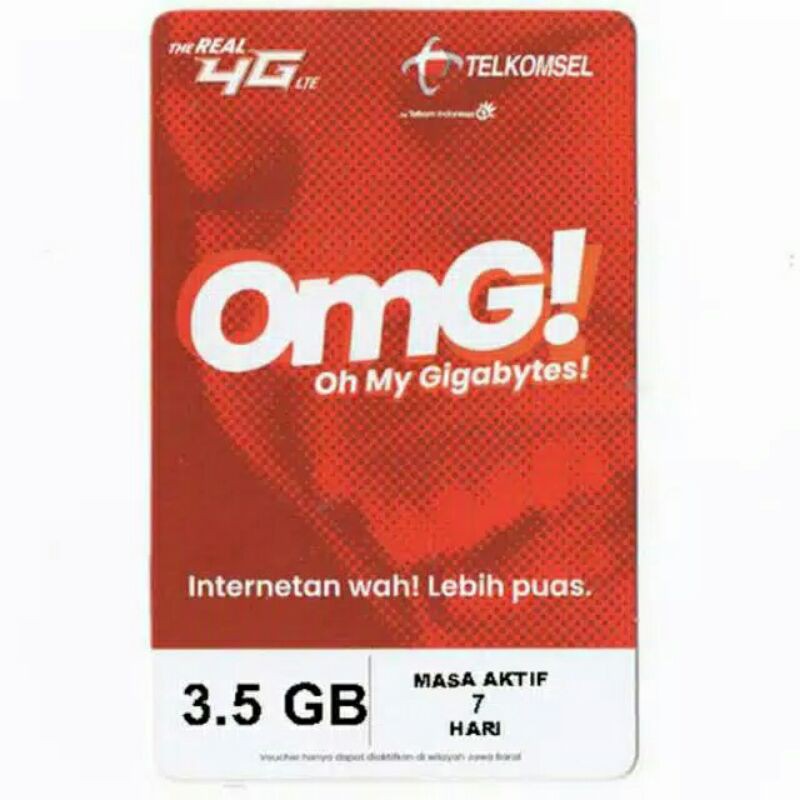 Jual Voucher Telkomsel 3,5 gb Jateng-Jogja 7 hari | Shopee Indonesia