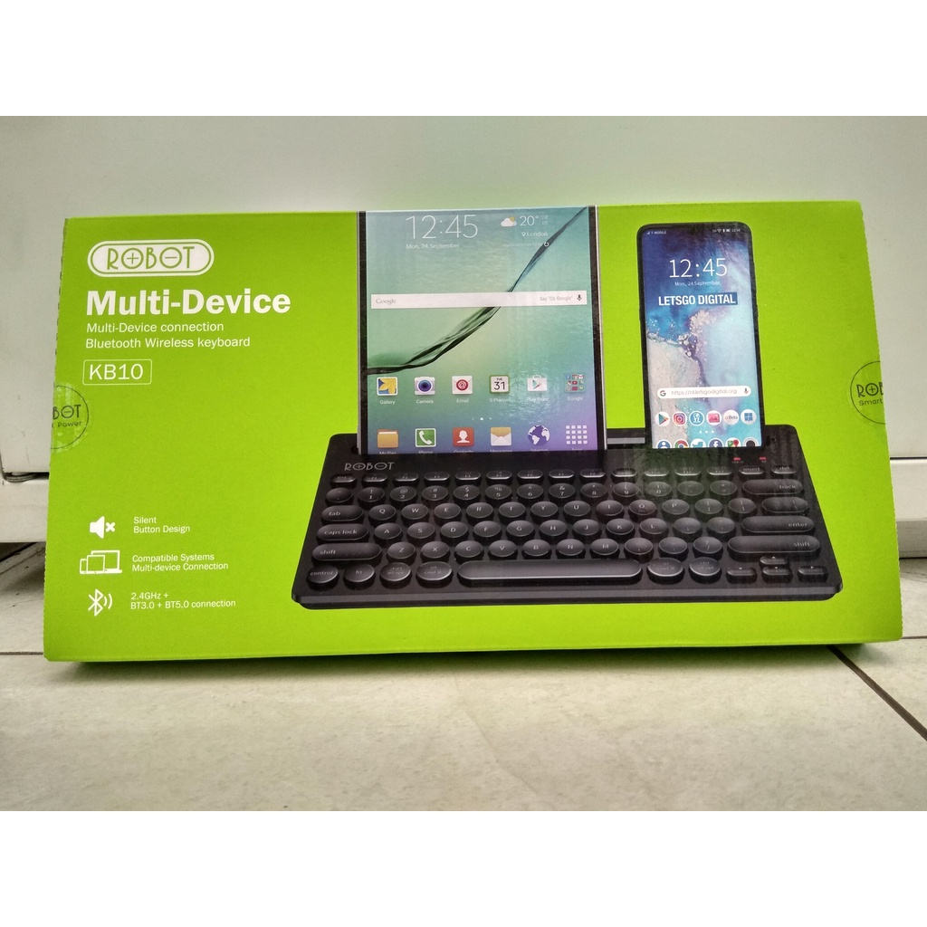 Jual ROBOT KB10 Multi-Device Bluetooth & 2.4G Wireless Keyboard ...