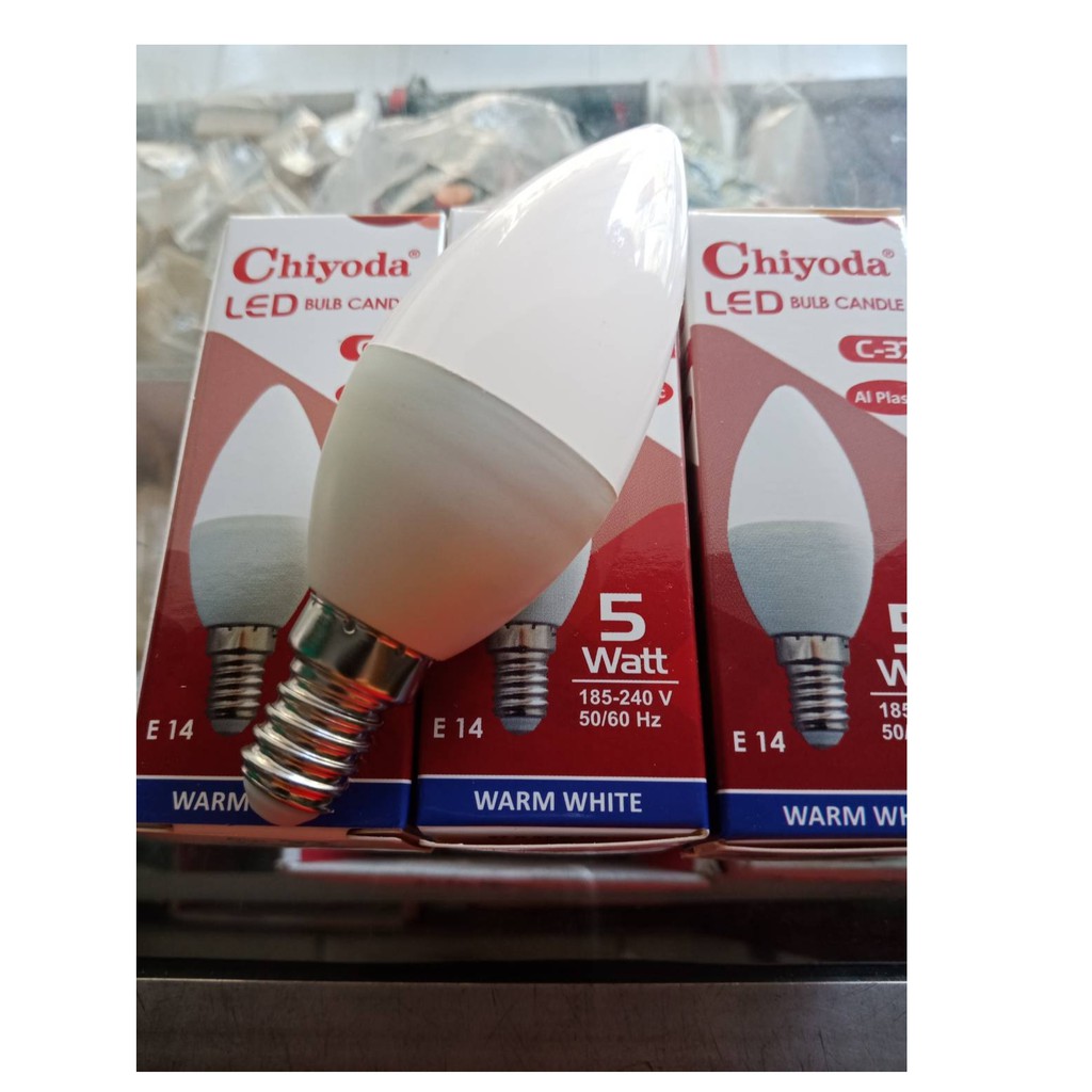 Jual LAMPU CANDLE LED CHIYODA E14 LAMPU JANTUNG LED ChIYODA 5WATT WARMWHITE | Shopee Indonesia