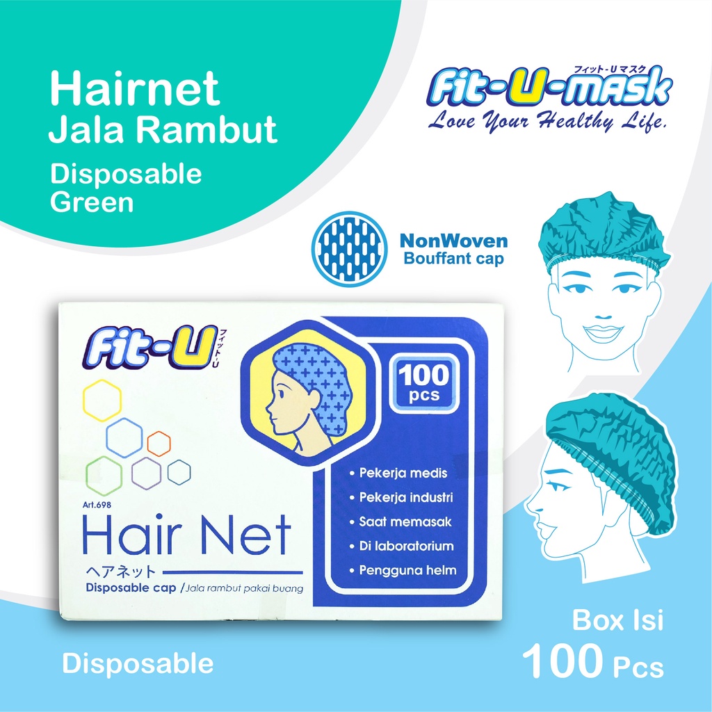 Jual FIT-U Hairnet/Jala rambut Box isi 100Pcs | Shopee Indonesia